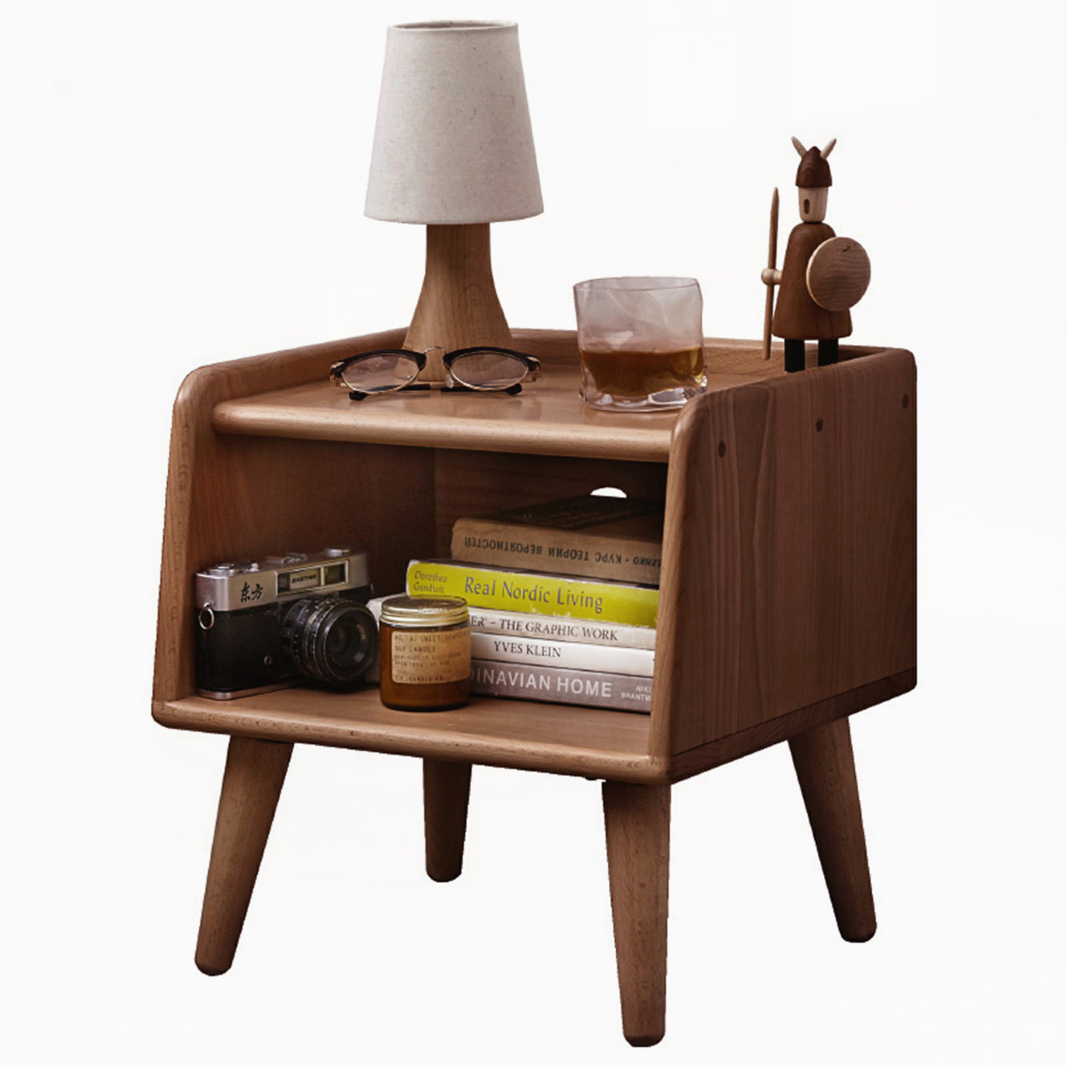 George Oliver Solid Wood Nightstand Modern Simple Nightstand | Wayfair