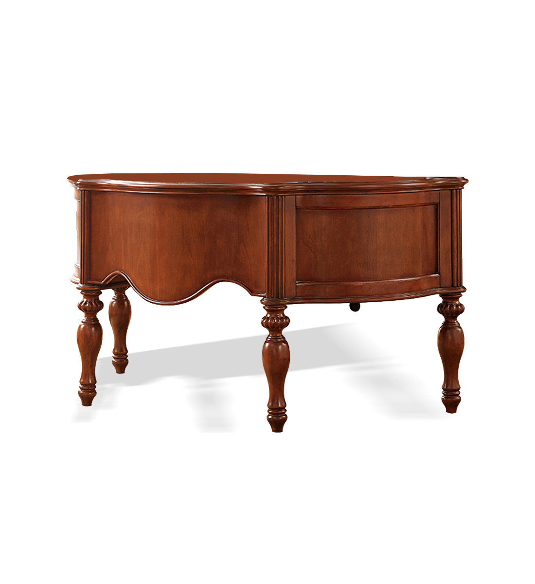 EliteFurnishings Brown Oval Solid Wood desks | Wayfair