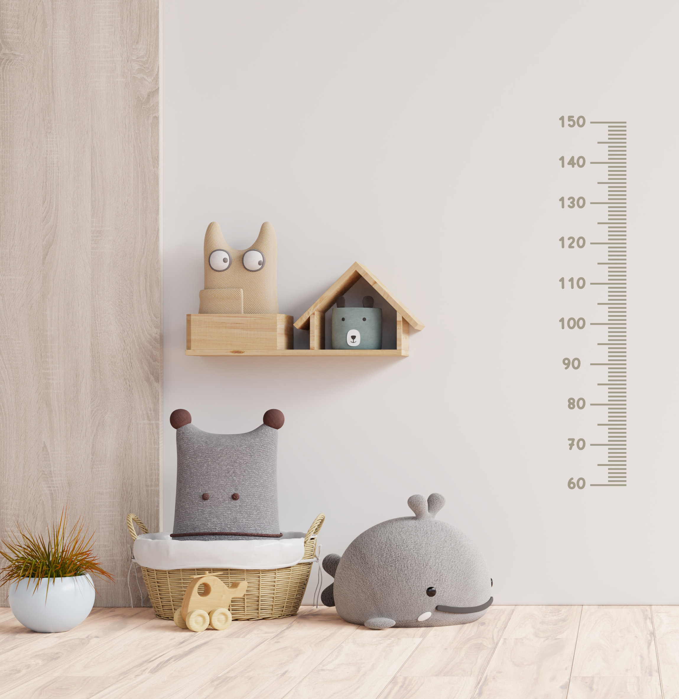 Stickalz Growth Chart Ruler Decal, DIY Vinyl Kids Growth Chart Ruler ...