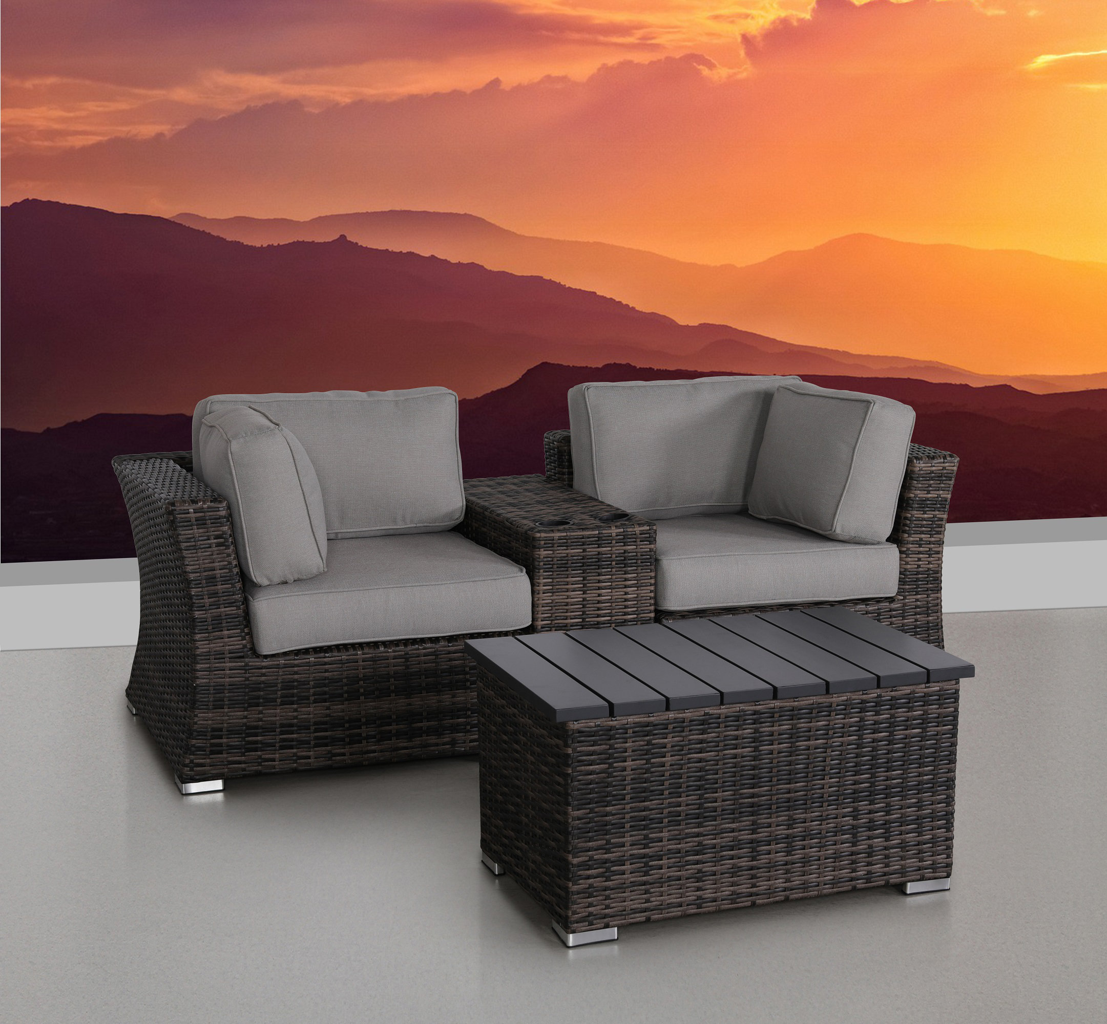 Red Barrel Studio Poseyville Wicker Fully Assembled 2 - Person Seating ...