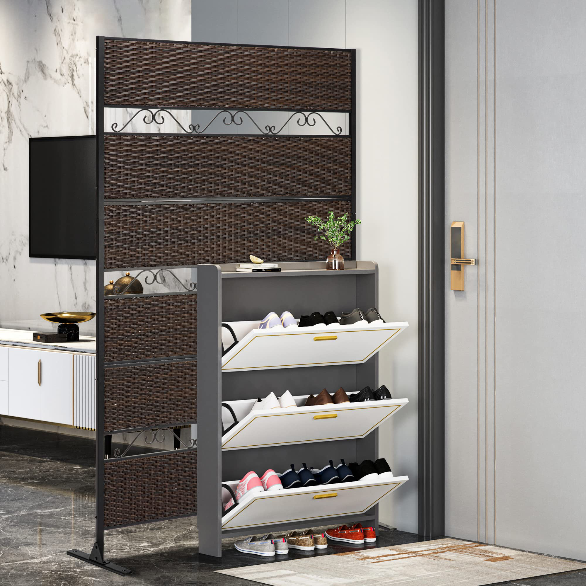 babevy 4 ft. H x 6 ft. W Rattan Fence Panel | Wayfair