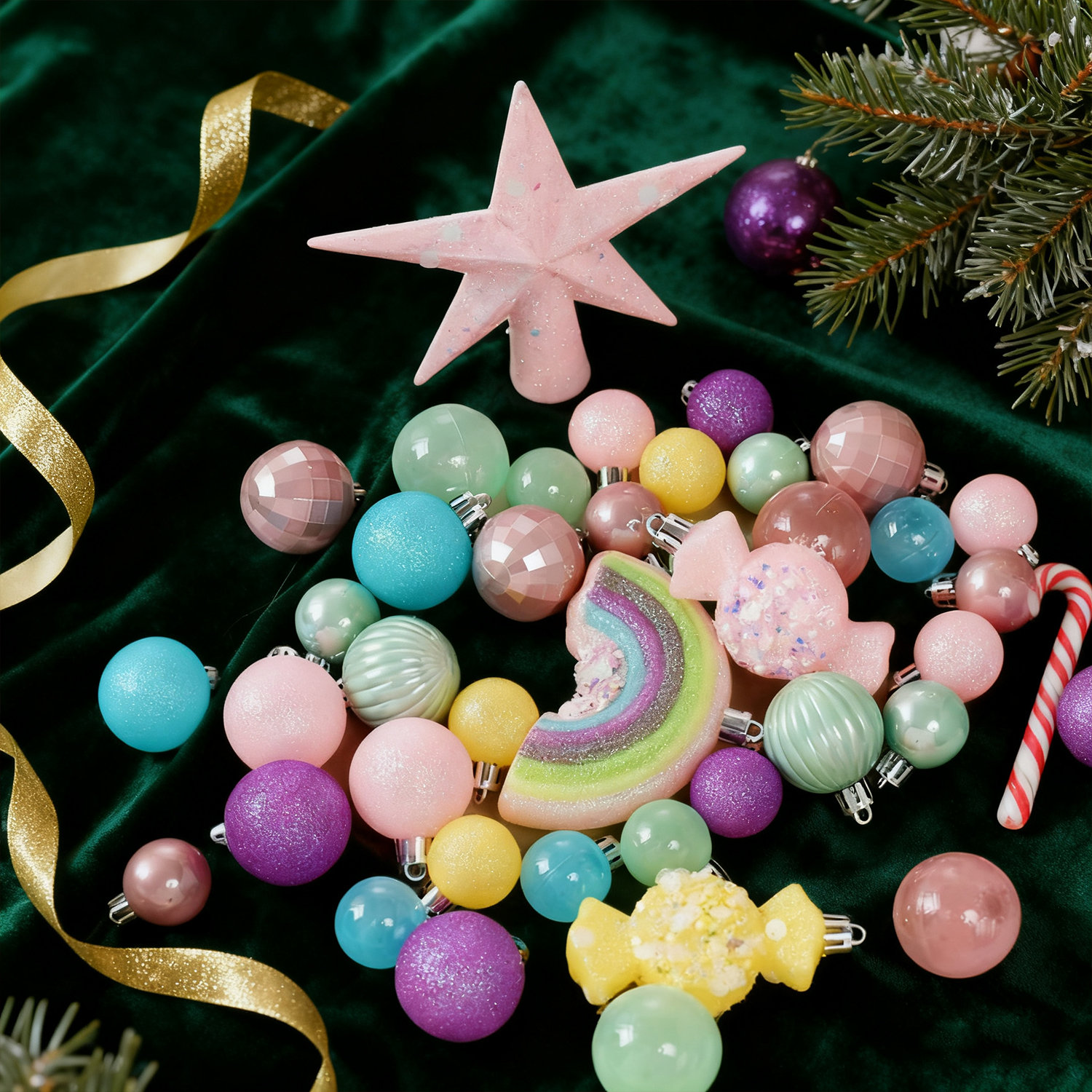 The Holiday Aisle® Christmas Ball Ornaments, 40 Pcs Shatterproof ...
