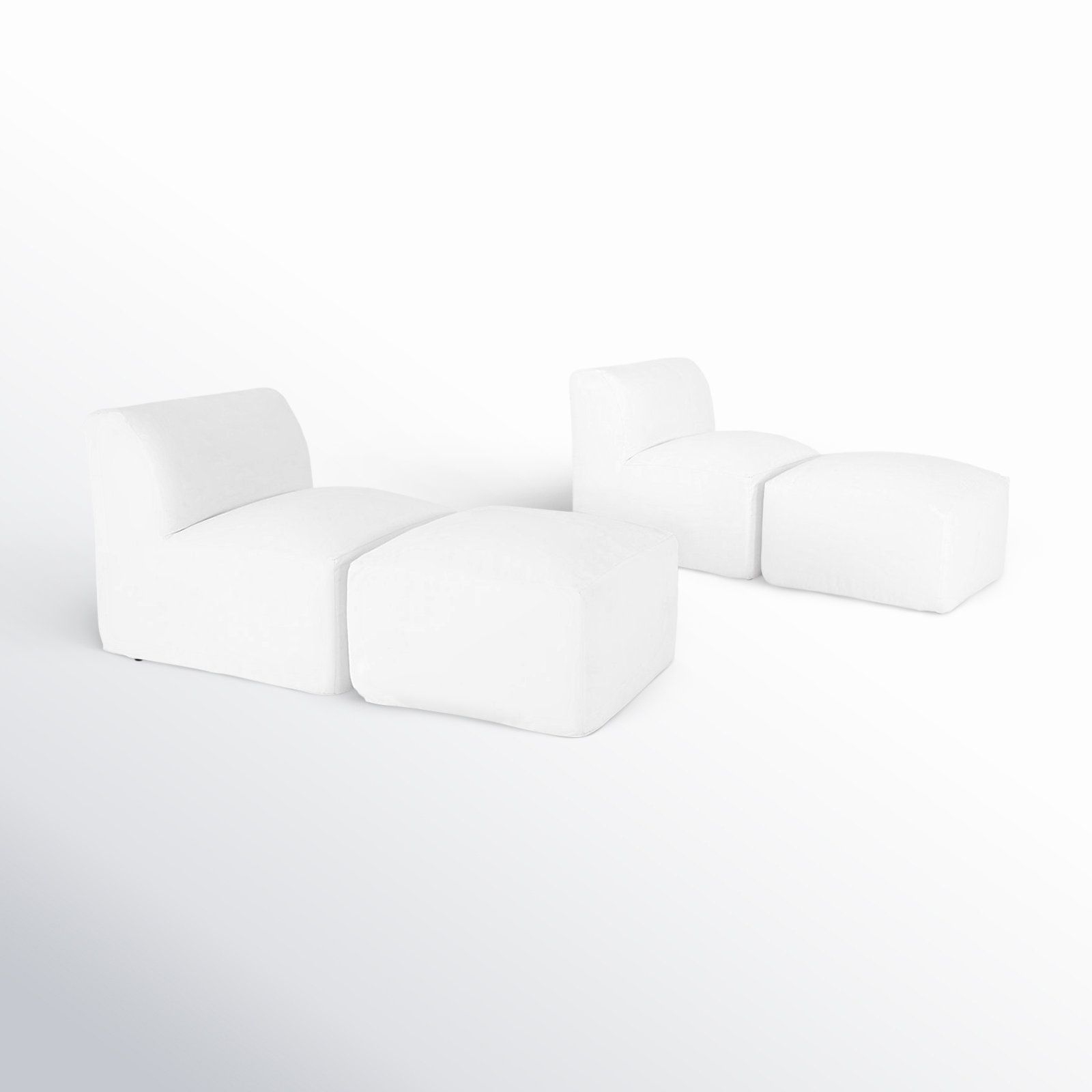 Forever Patio Praia Sunbrella® Outdoor Lounge Chairs with Ottomans (Set ...