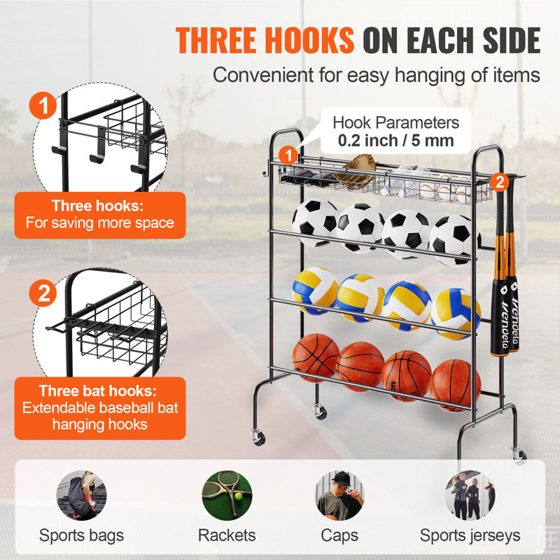 VEVOR Steel Free-standing Multi-Use Sports Rack | Wayfair
