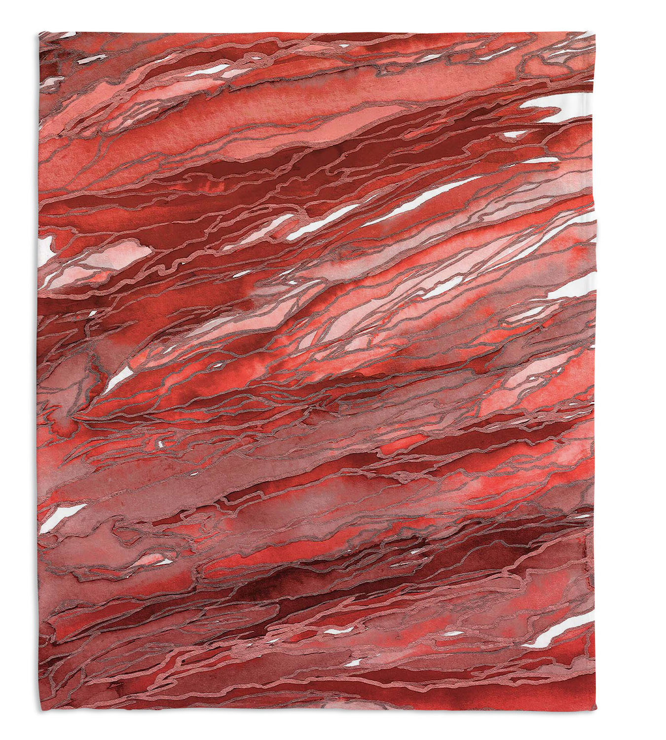 DiaNoche Designs Agate Magic Rust Red Soft Sherpa Blanket | Wayfair