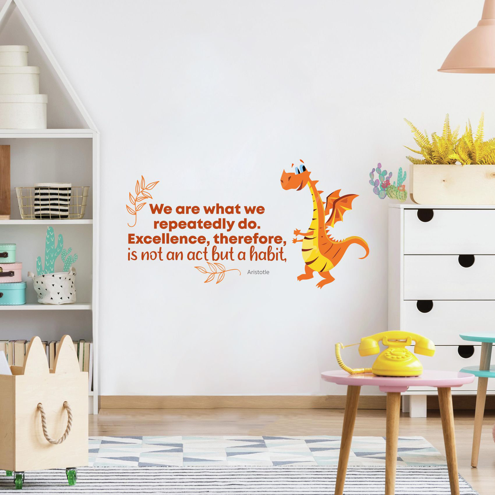 Zoomie Kids A Habit Cute Dragon Life Quote Cartoon Quotes Decors Wall ...