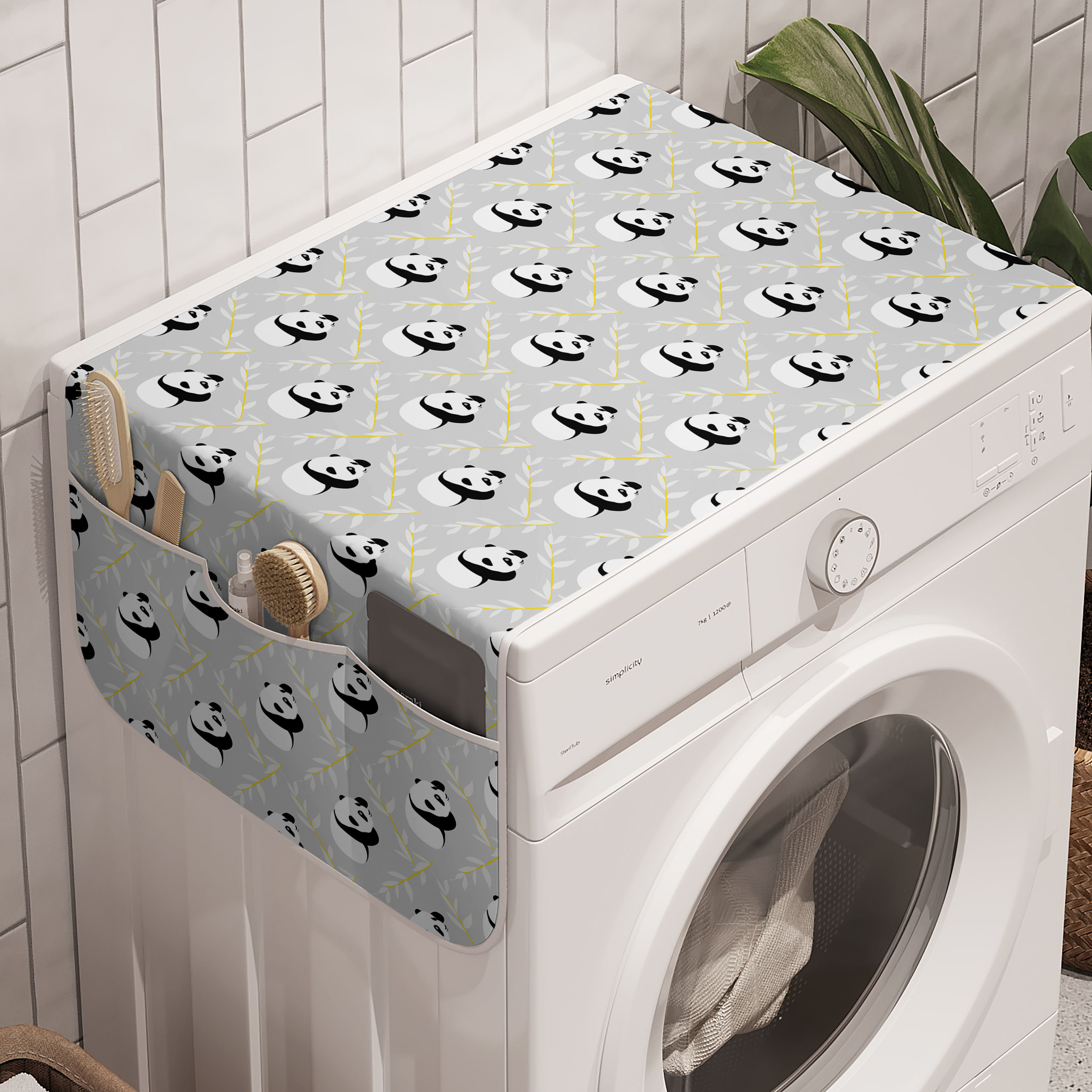 East Urban Home Panda Washing Machine Organizer Pack of 2 47" x 18.5 ...