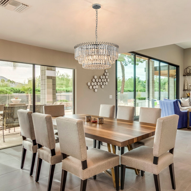 Mercer41 Futral 9 - Light Dimmable Crystal Chandelier | Wayfair