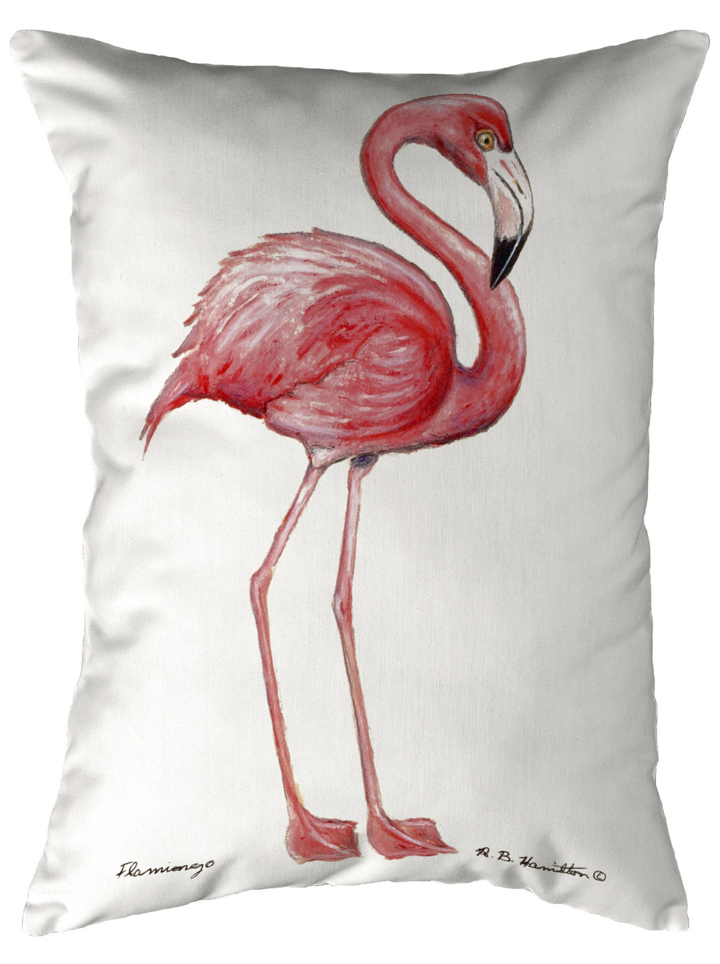 Betsy Drake Interiors Flamingo Indoor/Outdoor Lumbar Pillow | Wayfair