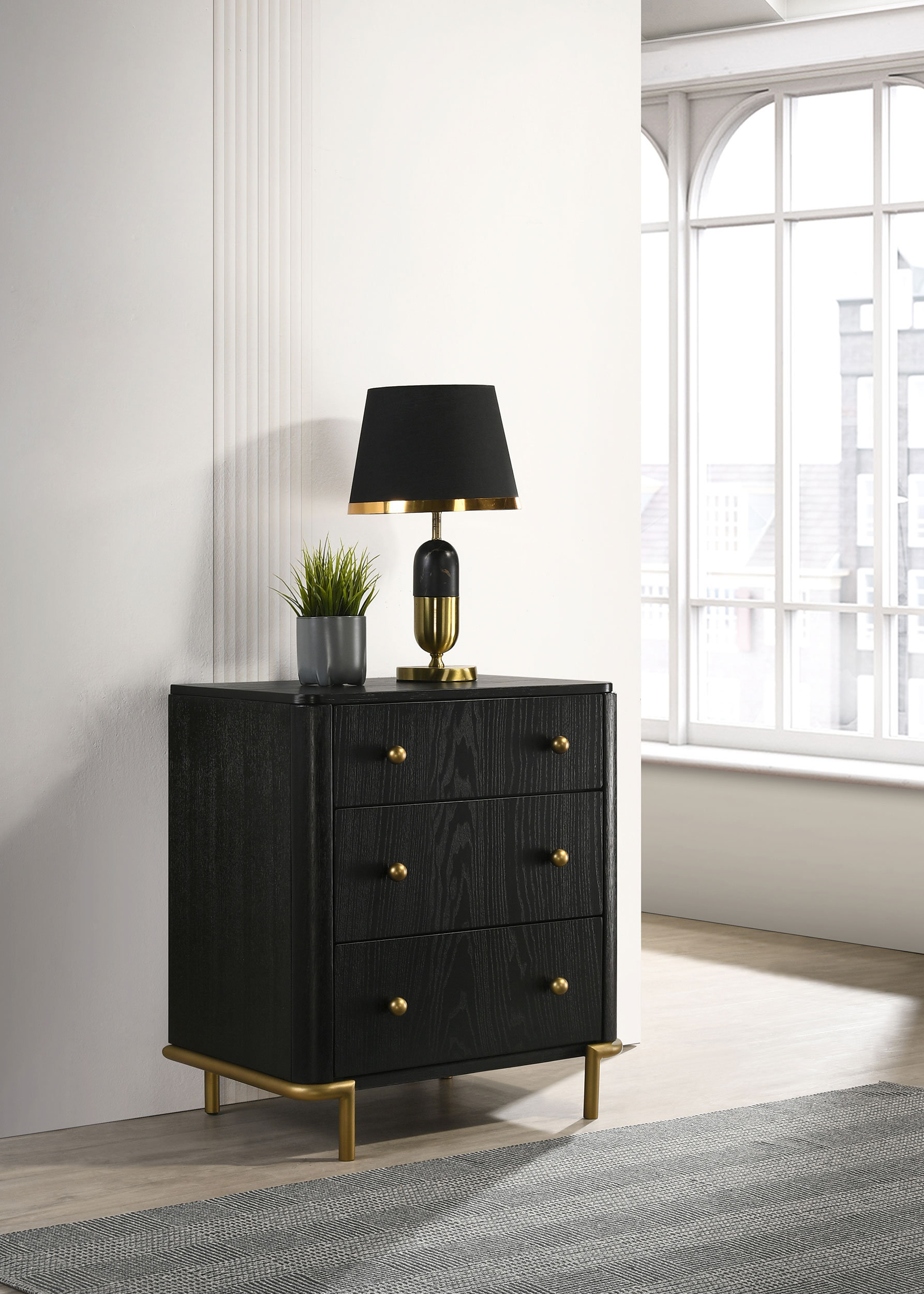 Everly Quinn Exceptional Quality - Nathan 2-Drawer Nightstand Grey ...
