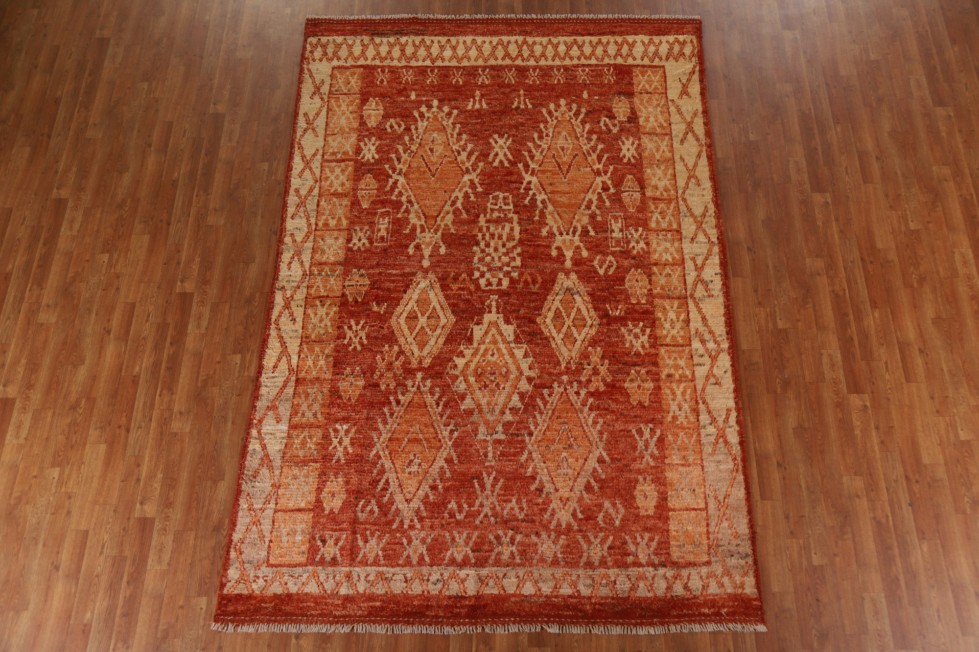 Rugsource One-of-a-Kind Hand-Knotted New Age 6'7'' x 9'11'' Wool Area ...