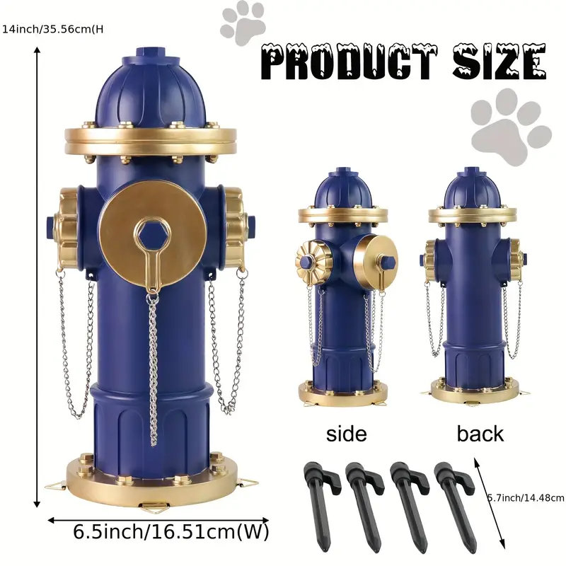 Arlmont & Co. Unique Blue Simulated Fire Hydrant Ornament - A New ...