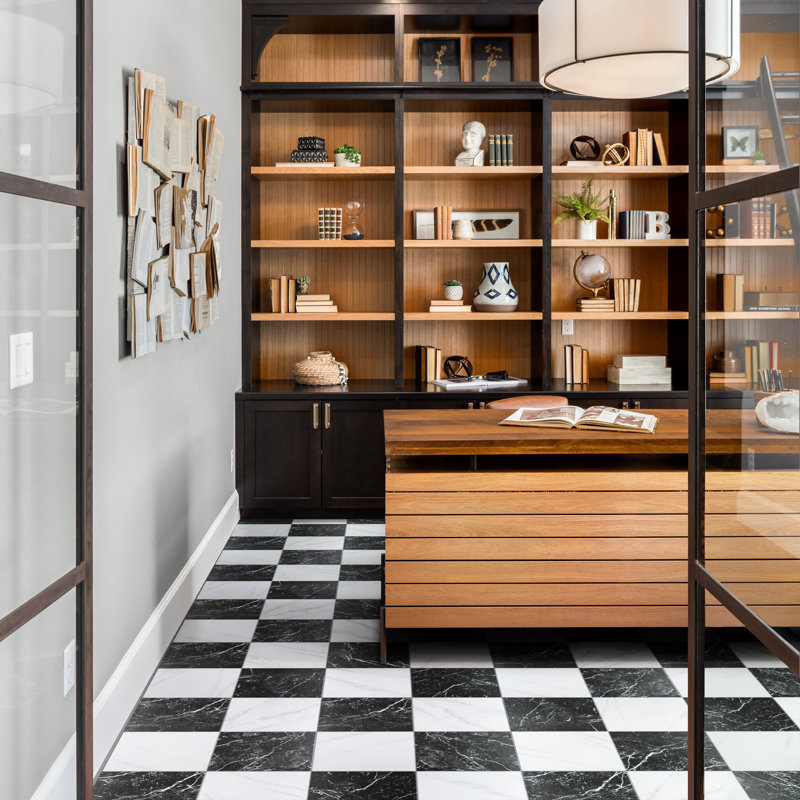 Merola Tile Merzoni Checker Ruzzini 18" x 18" Porcelain Wall & Floor ...