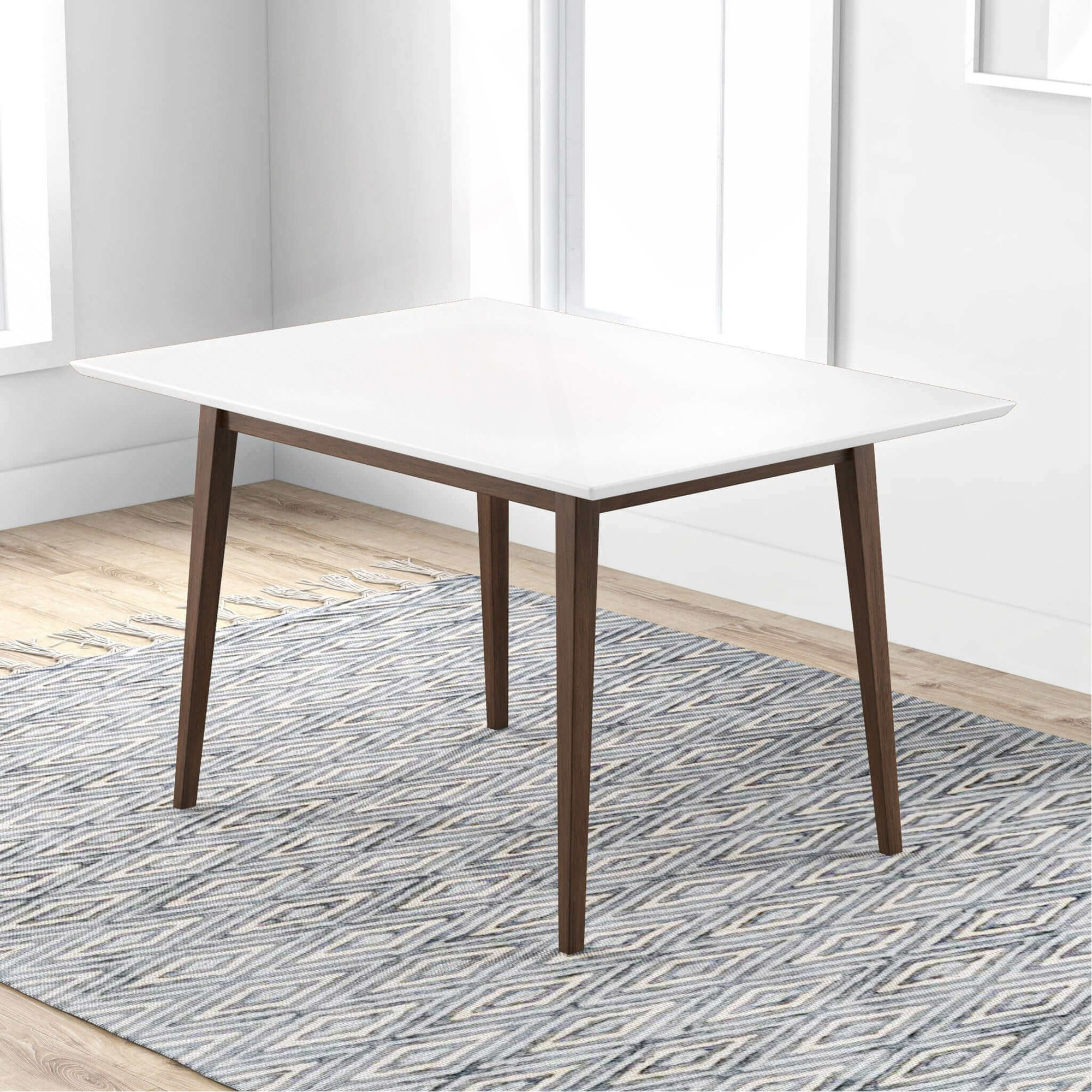 Wentygam Modern Style Solid Wood Rectangular Dining Kitchen Table 47 ...