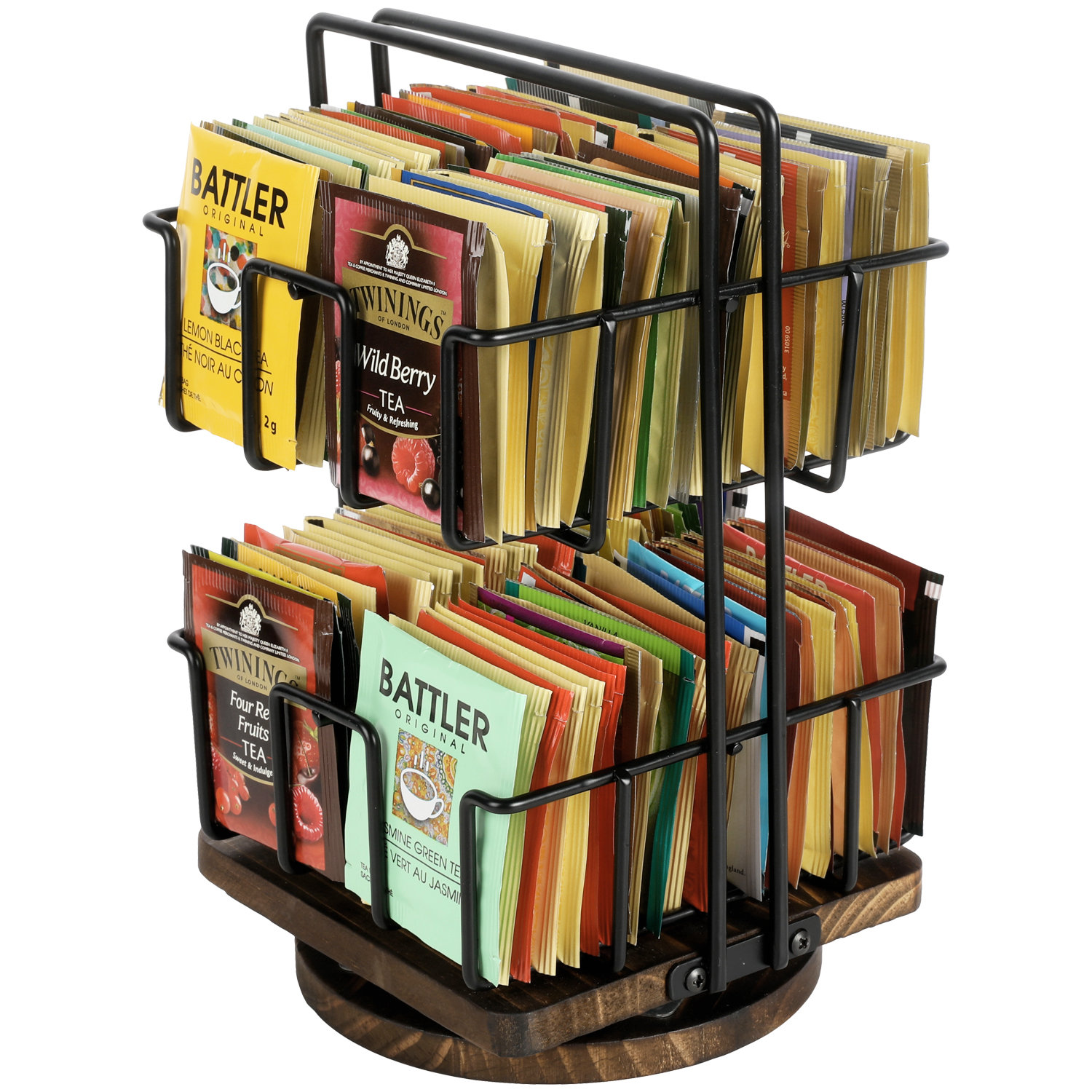 MyGift Rotating 8 Compartments Tea Storage Organizer | Wayfair