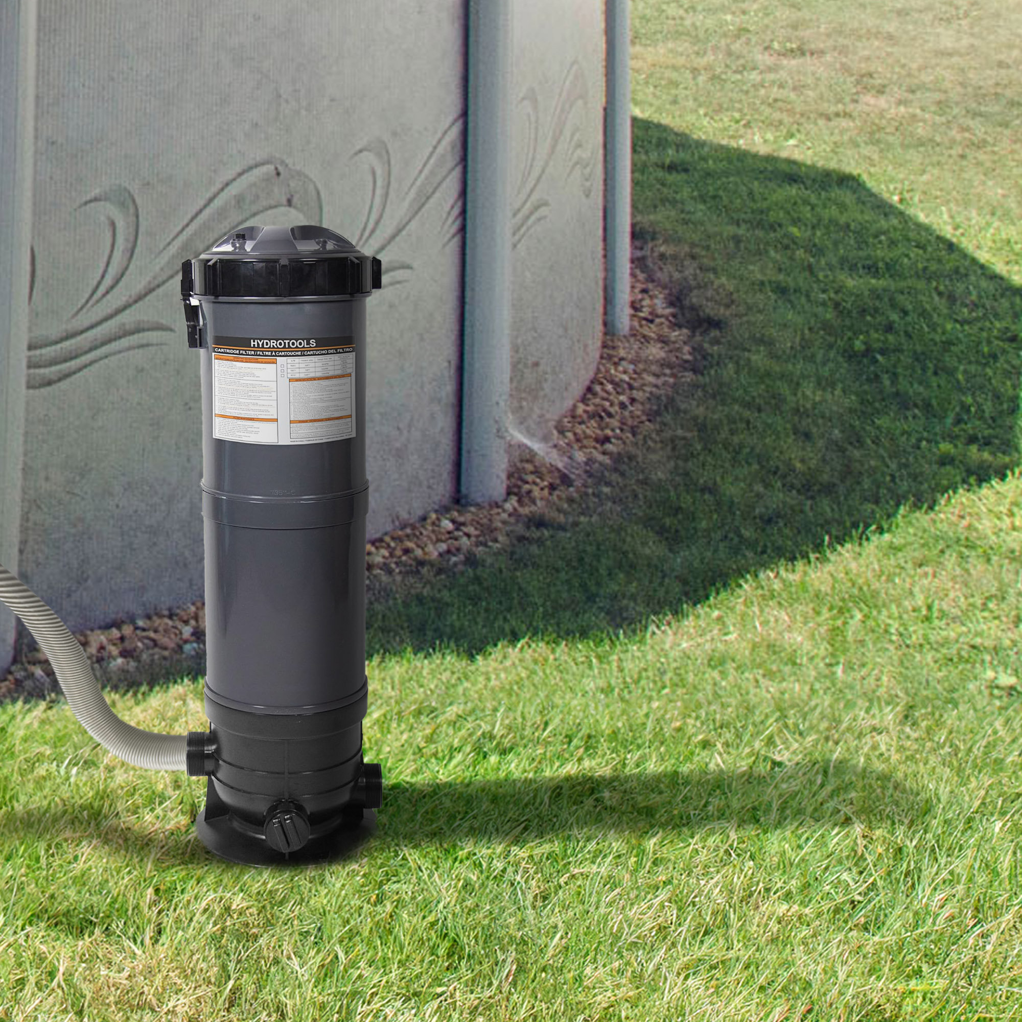 Swimline HydroTools 70 Sq Ft Sure Flo Cartridge Pool Filter Tank and ...