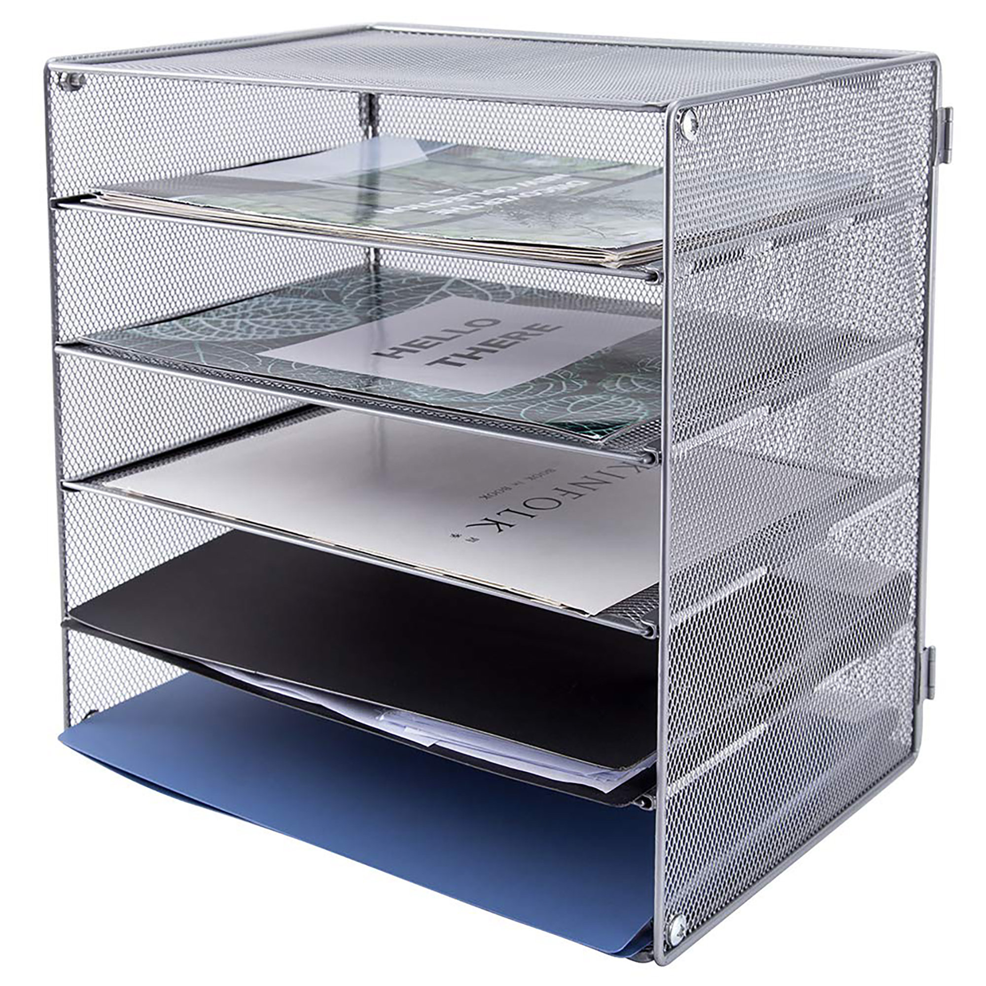 Trent Austin Design 5-Slot Mesh Desk Organizer Tray, File & Letter ...