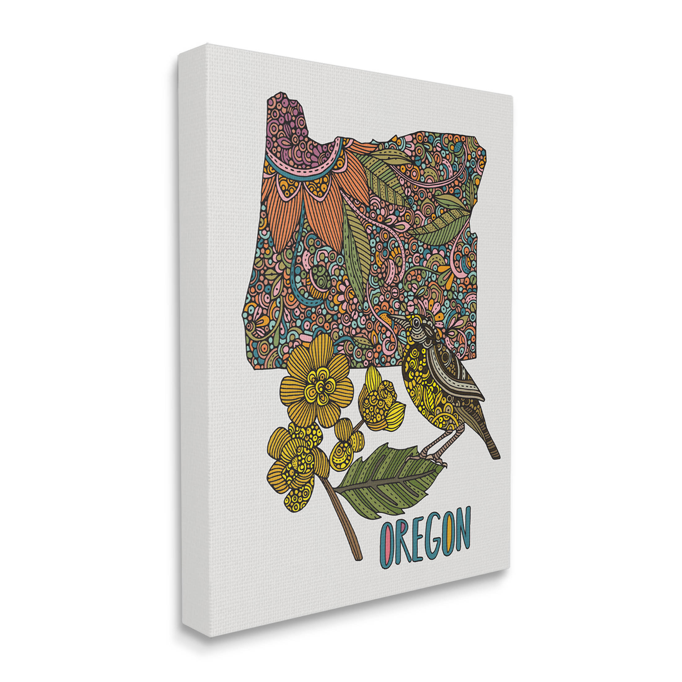 Latitude Run® Oregon State Flower Bird - Wrapped Canvas Graphic Art ...