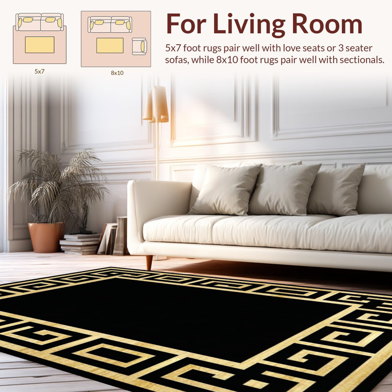 ODIKA Ultra Soft Area Rug, Non Slip, Stain Resistant, Washable Area ...