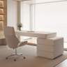 Inbox Zero Modern and simple white desk with drawers | Wayfair