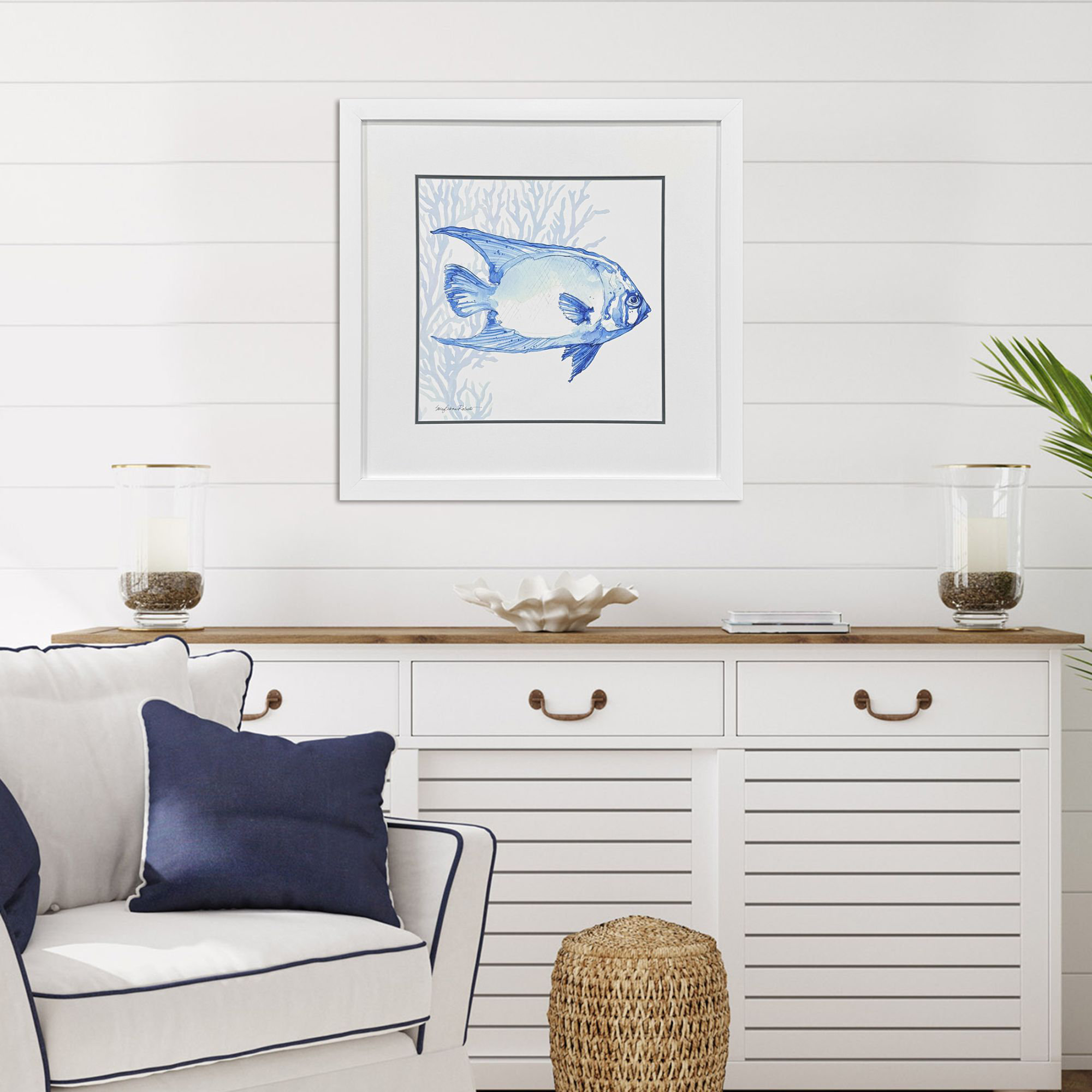 Highland Dunes Avangelina Fish Framed Art | Wayfair