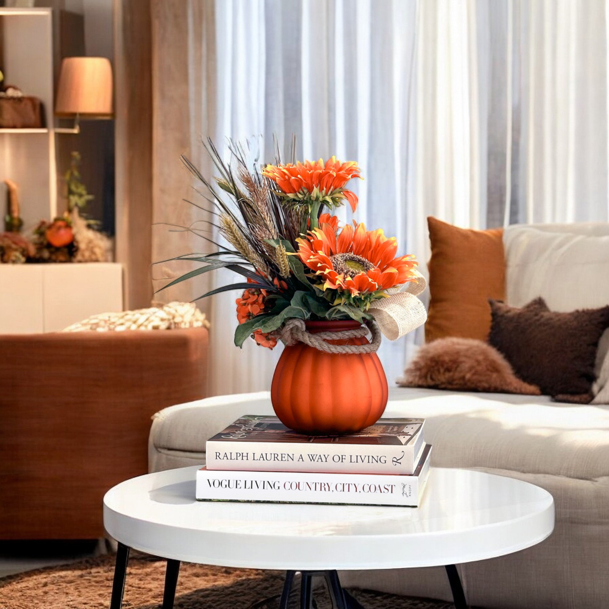 Primrue Fall Centerpiece with Sunflowers and Hydrangeas | Wayfair