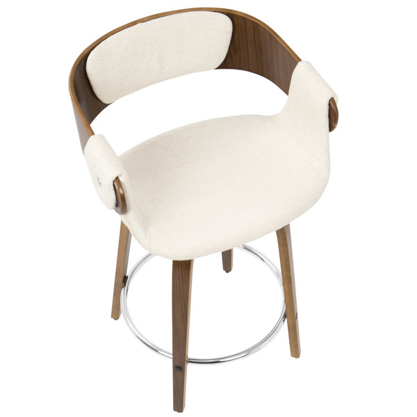Wade Logan® Boulemane Swivel Upholstered Counter Stool & Reviews | Wayfair