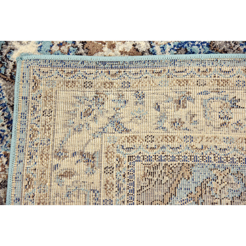 Astoria Grand Duckett Performance Light Blue/Gray/Tan Rug & Reviews ...