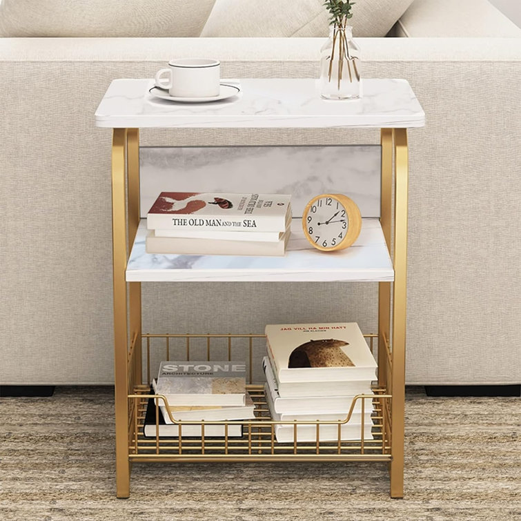 Mercer41 Rumaldo Marble Top End Table | Wayfair