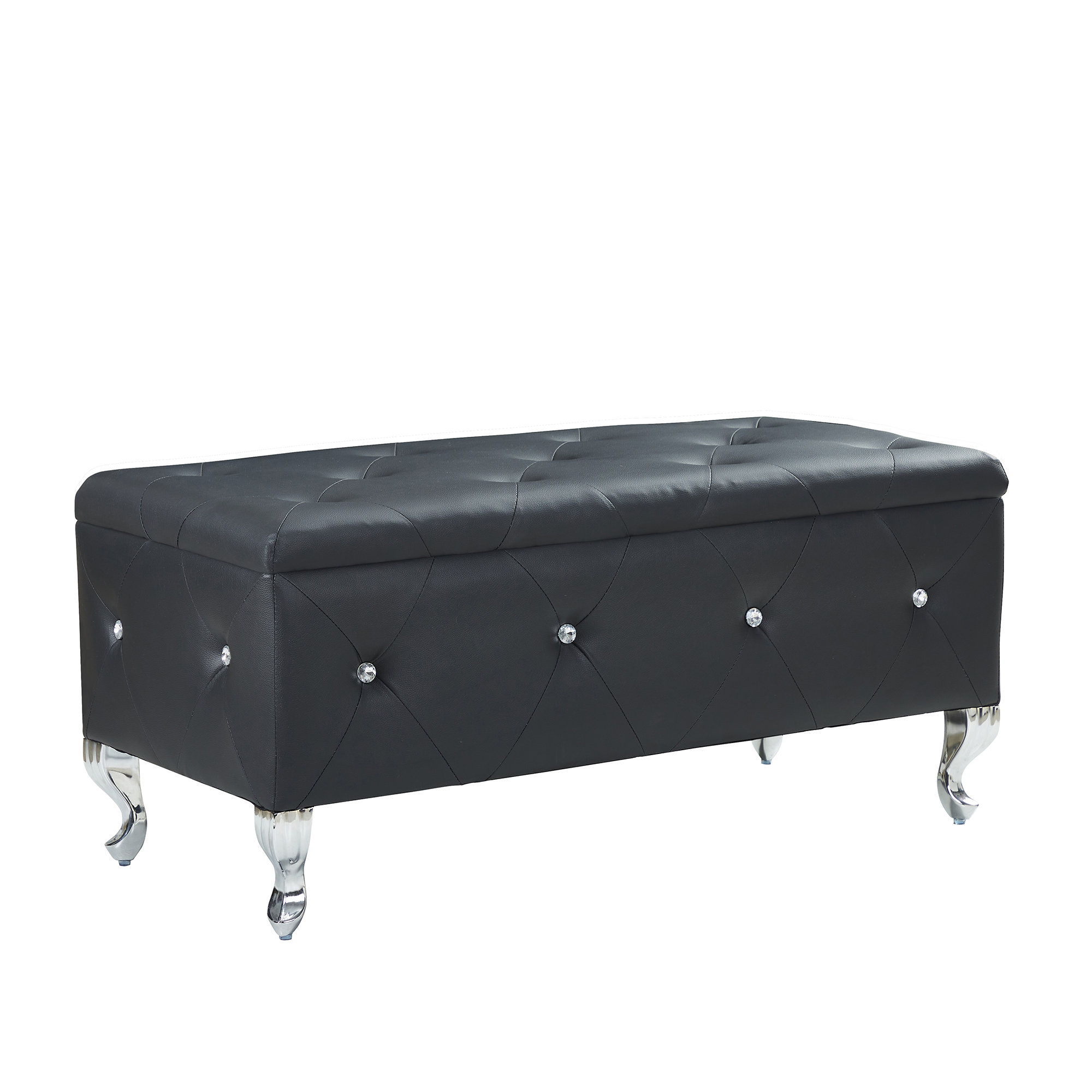 House of Hampton® Helari Faux Leather Flip Top Storage Bench | Wayfair