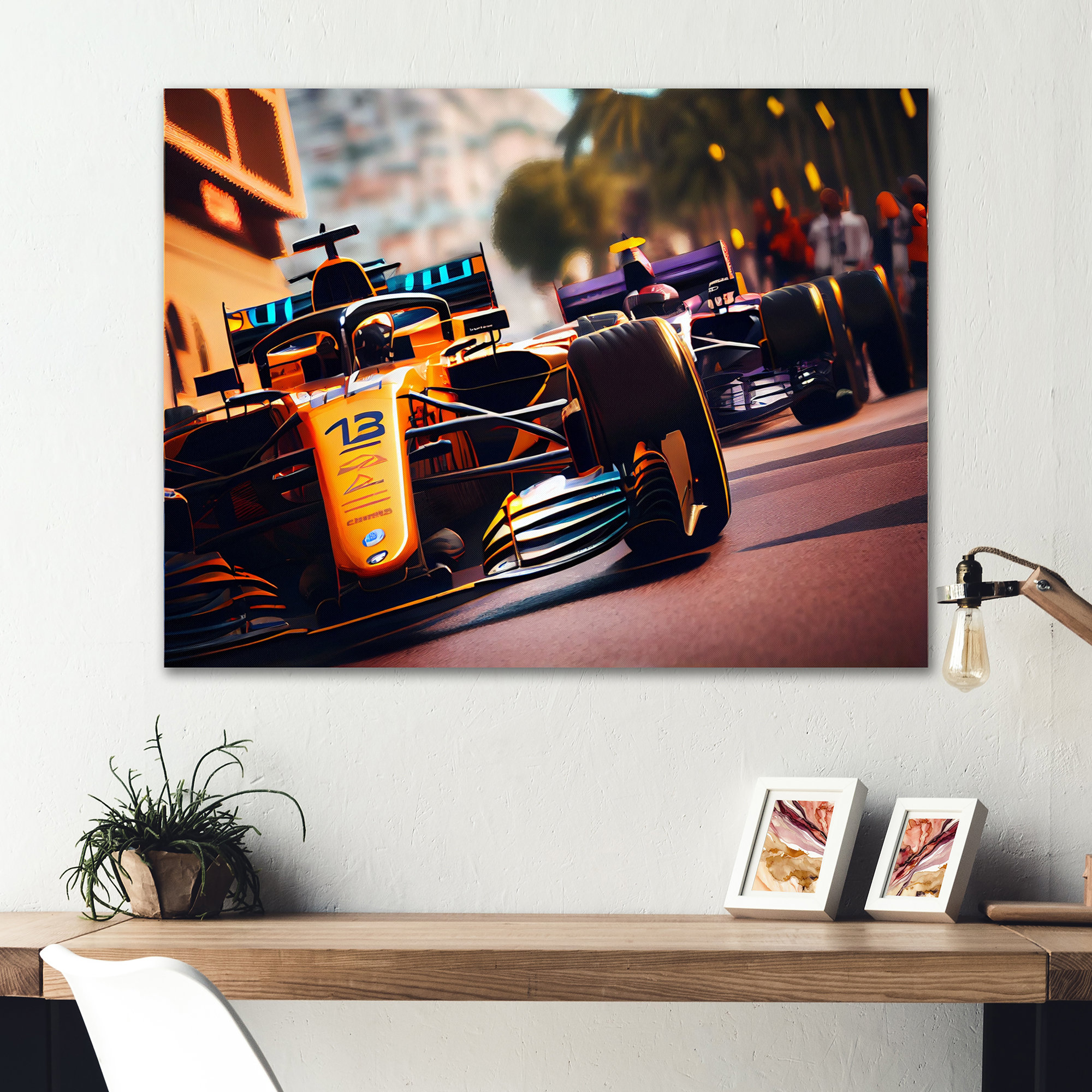 Latitude Run® Racing car in Monaco GP XII - Modern Metal Wall Décor ...