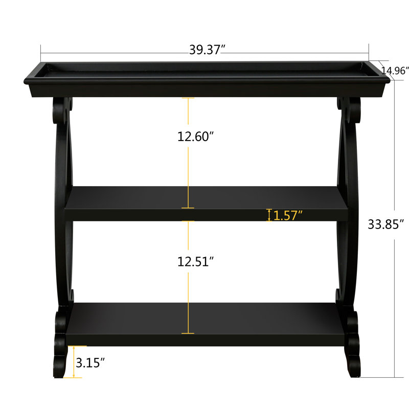 Ophelia & Co. Elegant 3-Tier Console Table | Wayfair