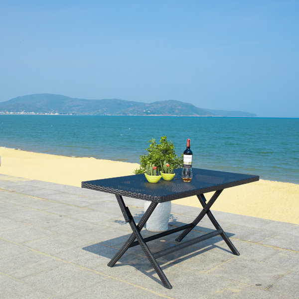 Red Barrel Studio® Ched Folding Rattan Dining Table & Reviews | Wayfair