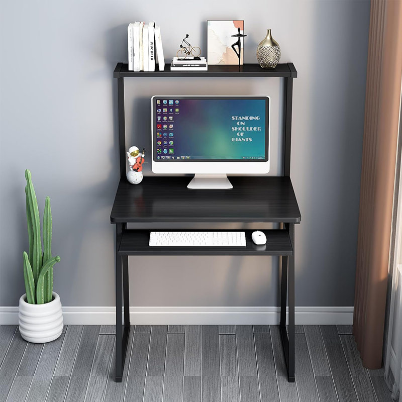 Hokku Designs 2-Tier Computer Desk with Keyboard Tray for Small Spaces ...