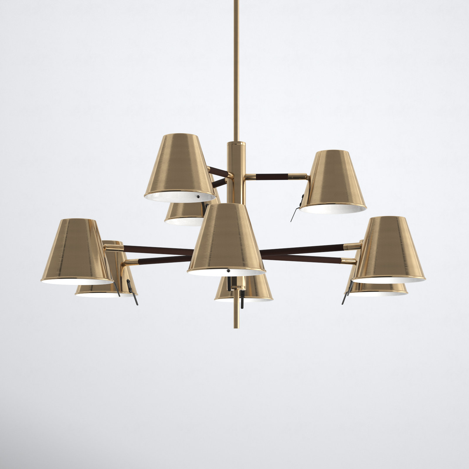 Joss & Main Aris 9 - Light Shaded Modern Linear LED Chandelier | Wayfair