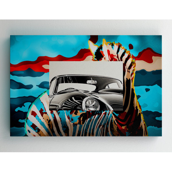 Simply Jaguar E Type Sketch - No Frame Print on Canvas | Wayfair.co.uk