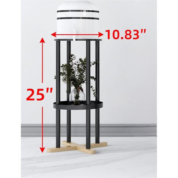 Latitude Run® Metal With Wood Water Dispenser Floor Stand, Water Stands ...