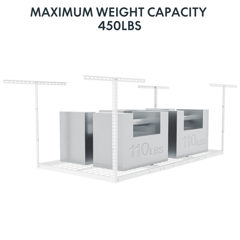 Rebrilliant Maryorie Steel Height -Adjustable Ceiling Mounted Rack ...