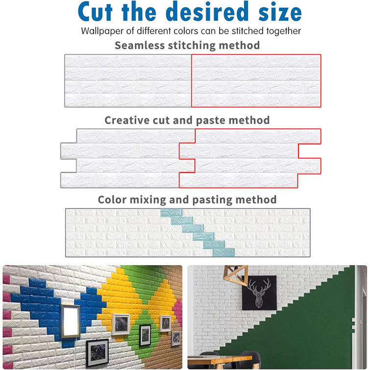 17 Stories 40 PCS White 3D Wall Panels - Wayfair Canada