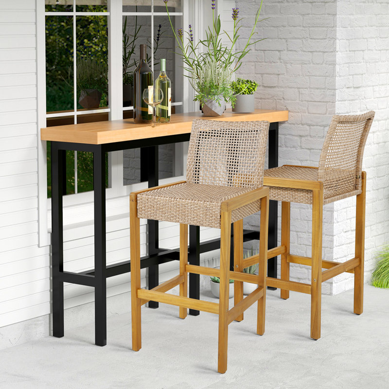 Winston Porter Leighum Outdoor 30 Bar Stool | Wayfair