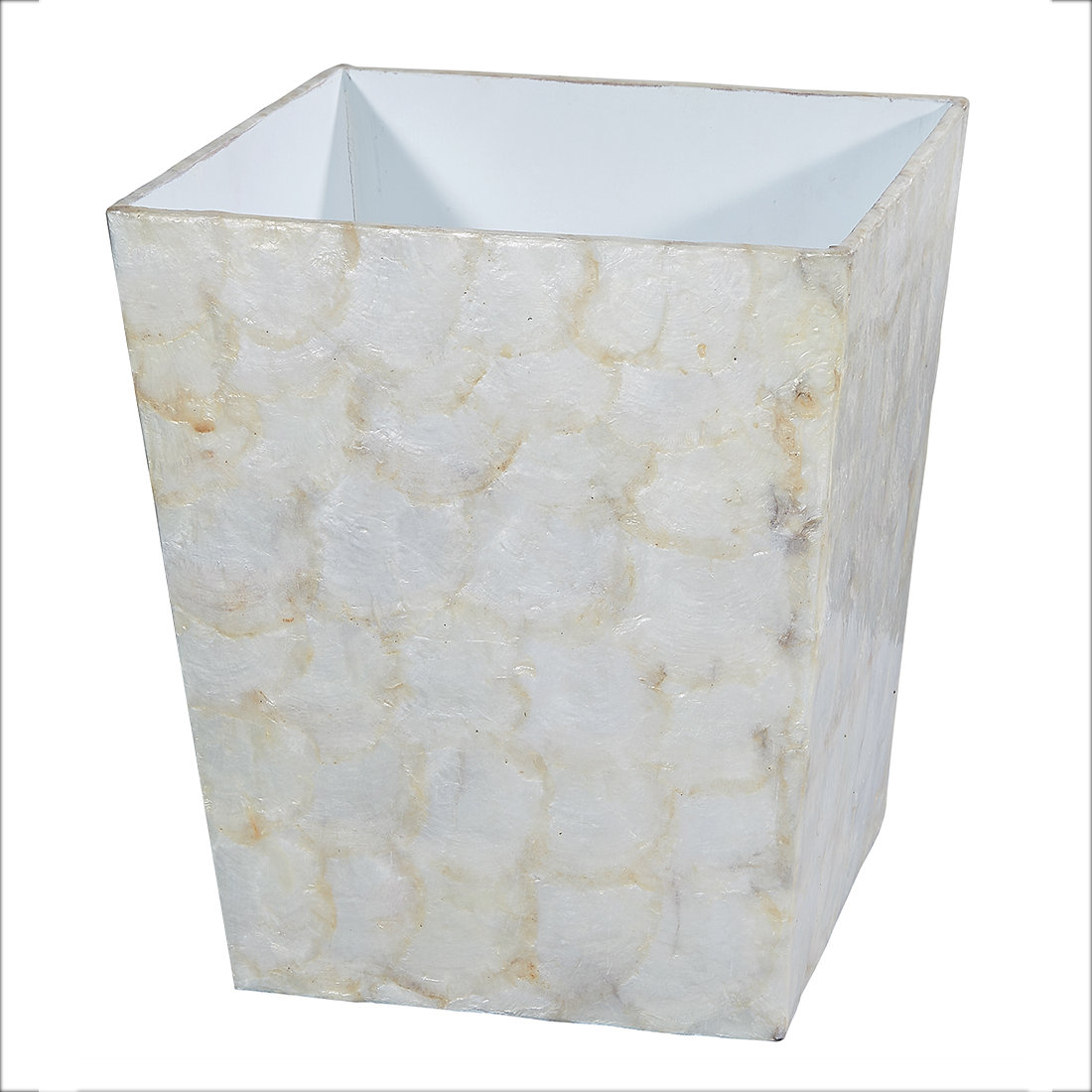 The Seashell Company Capiz Waste Basket 3 Gallon & Reviews | Wayfair