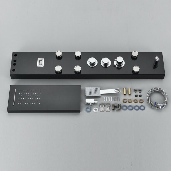 Senlesen 43.7'' Shower Panel with Fixed Shower Head & Reviews | Wayfair