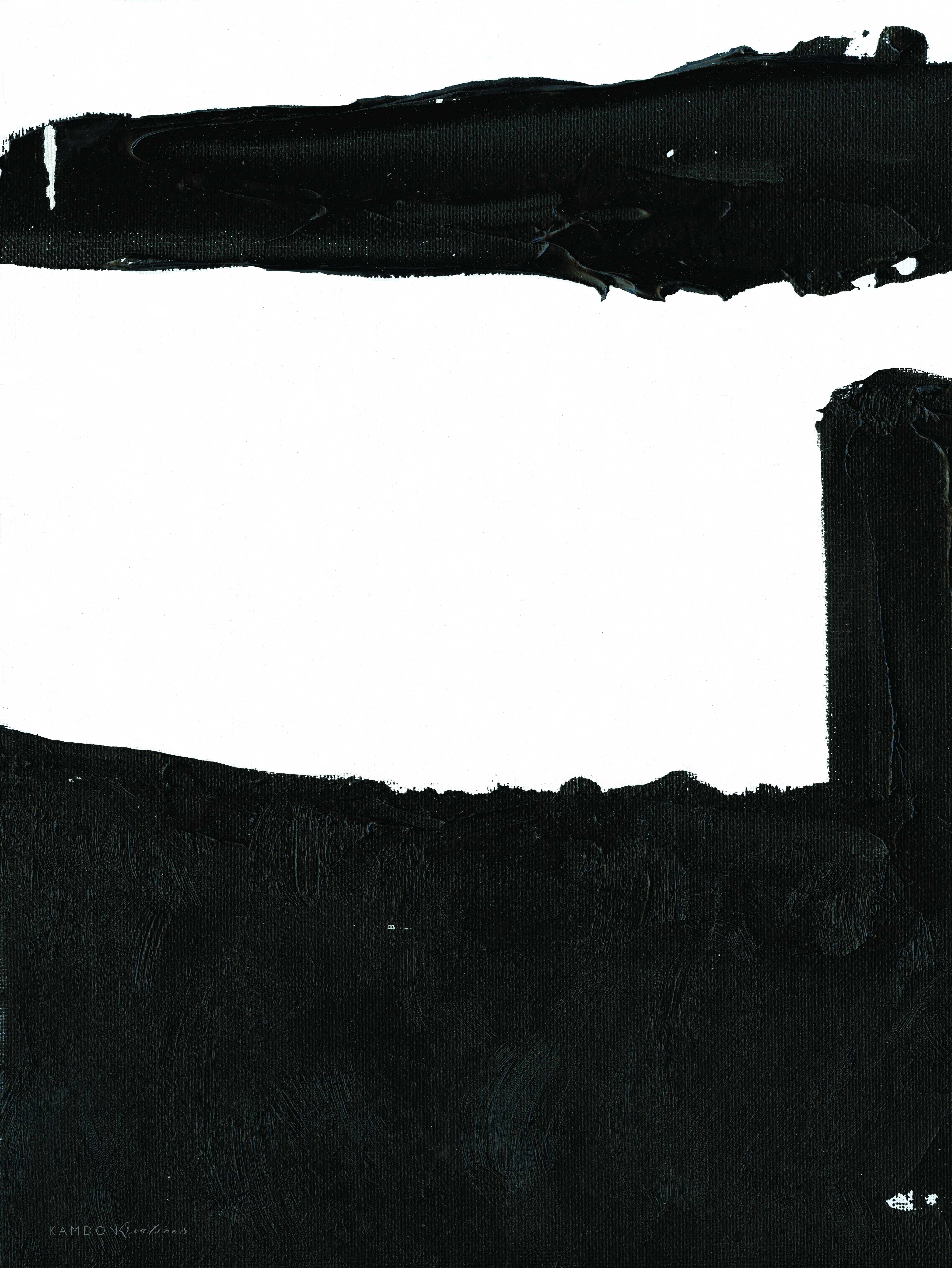 Orren Ellis Black and White Abstract 5 by Kamdon Kreations - Wrapped ...
