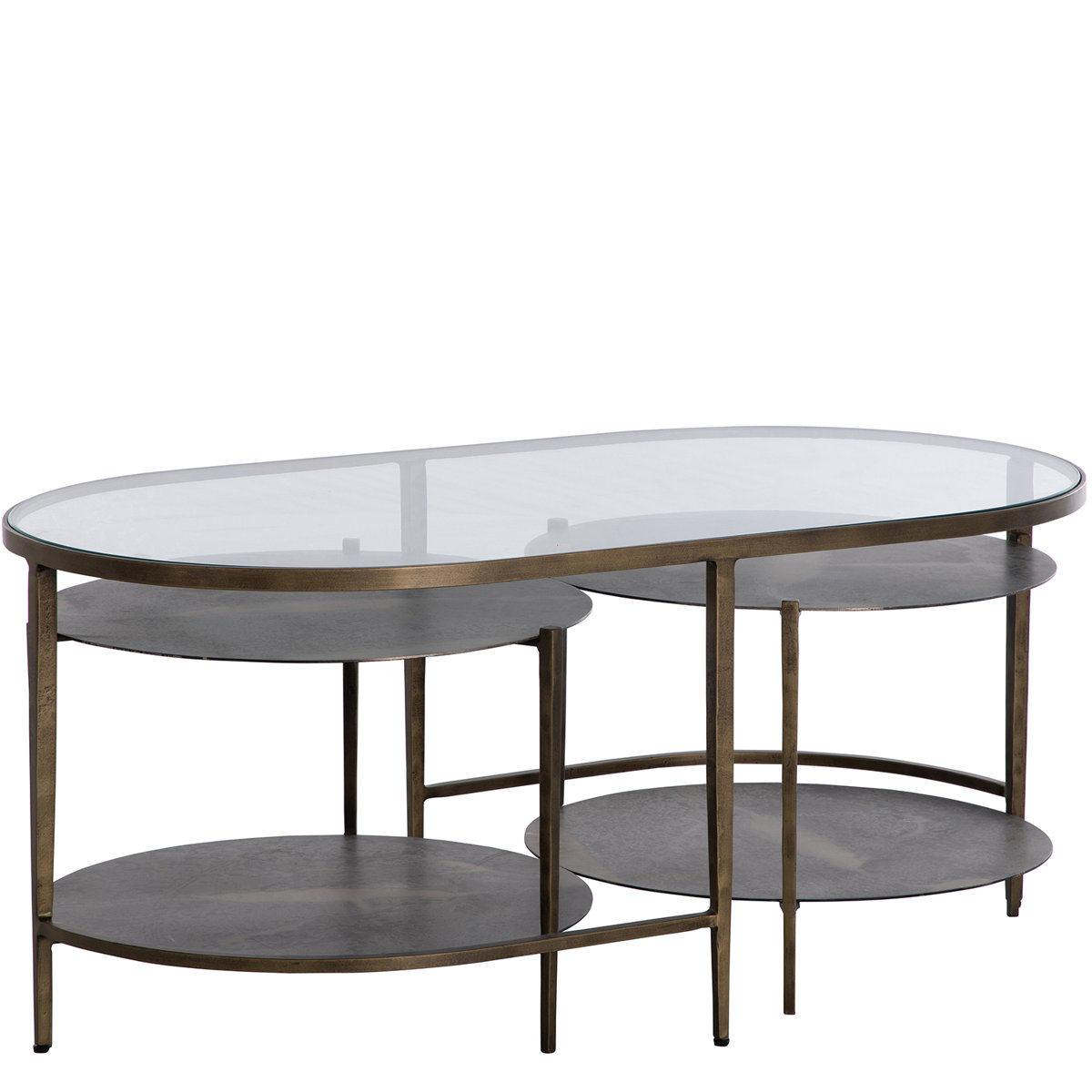 Gabby Northampton Abstract Nesting Coffee Table with Storage | Perigold