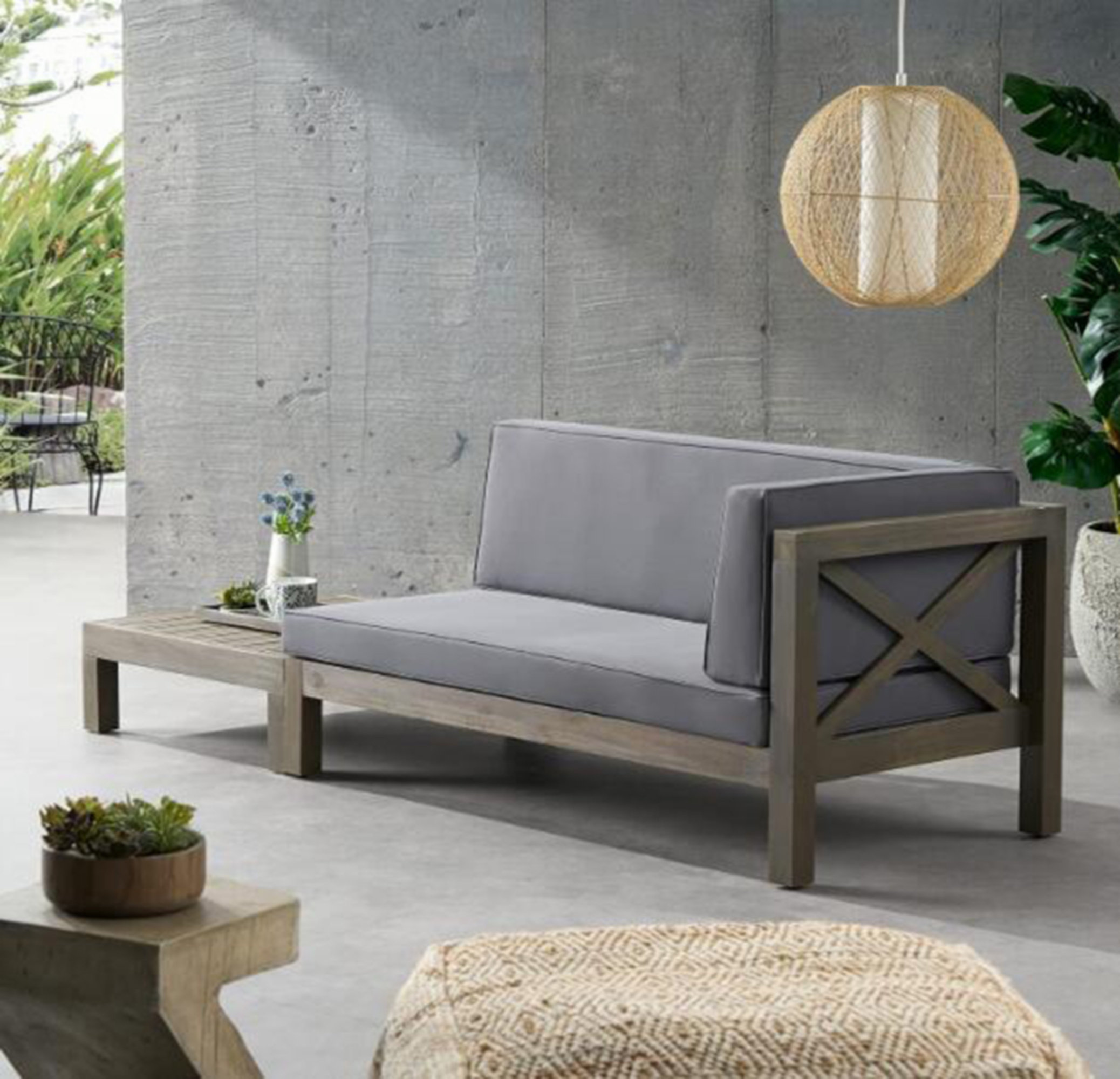 Latitude Run® X-BACK CORNER BENCH-R WITH COFFEE TABLE - Wayfair Canada