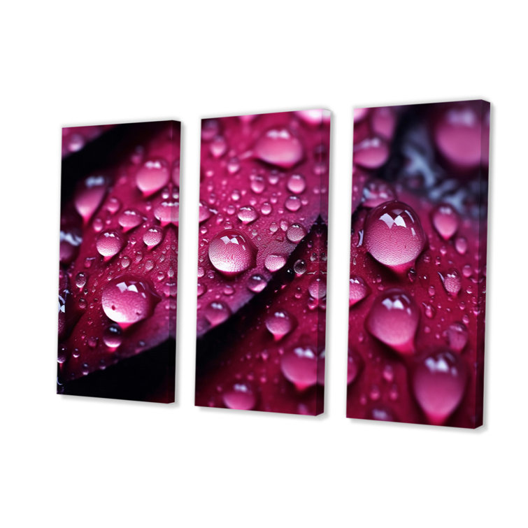 Wrought Studio Red Rose With Raindrops IX - Raindrops Wall Art Print ...