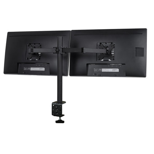 Mount-It! Full Motion Adjustable Dual Monitor Mount Fits 2 Computer ...