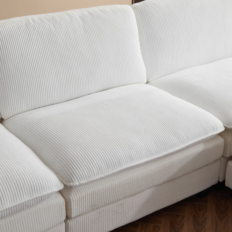 Latitude Run® Shivani Modular Sectional Sofa with Movable Ottoman | Wayfair