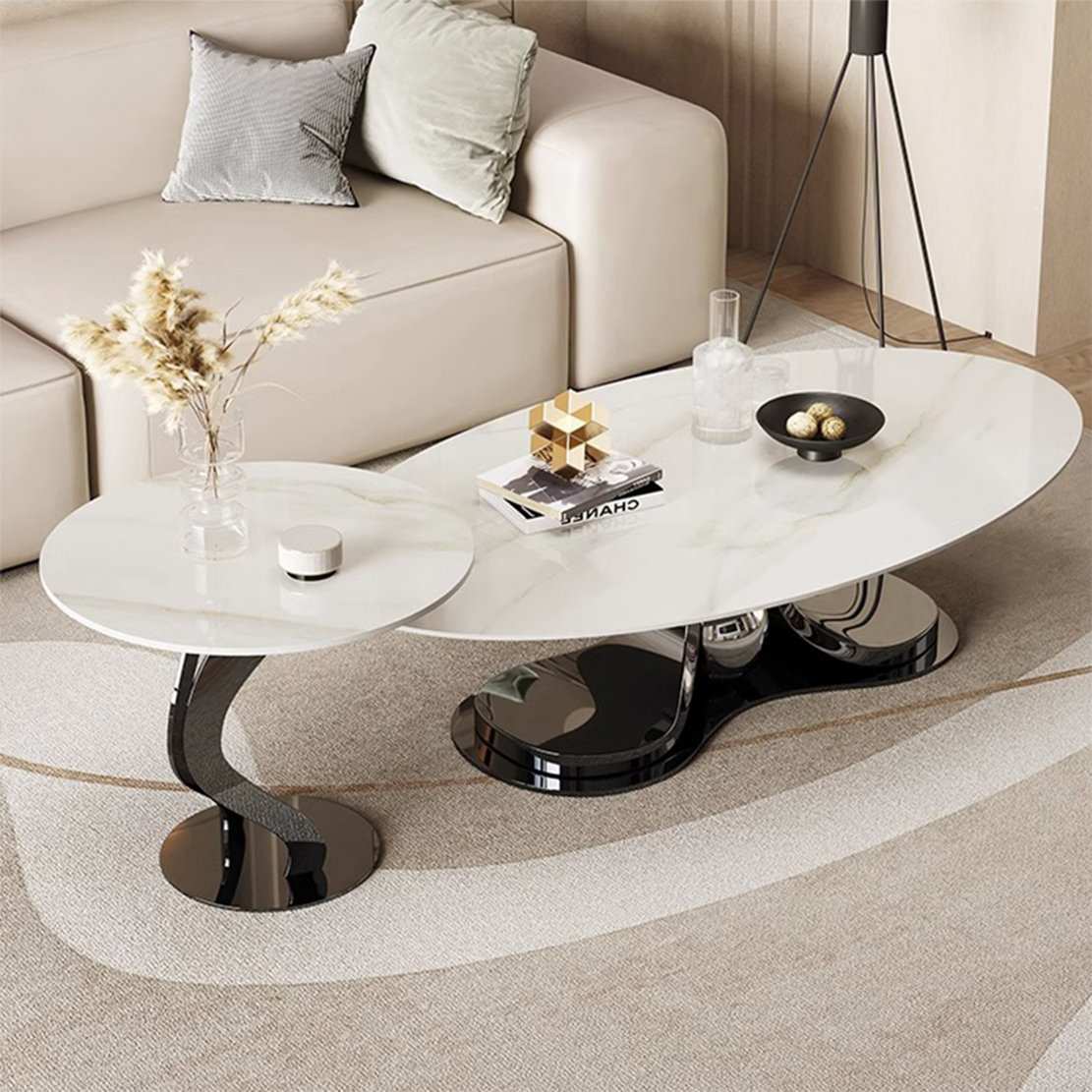 Orxva Galaxy Modern simple oval rock plate coffee table | Wayfair