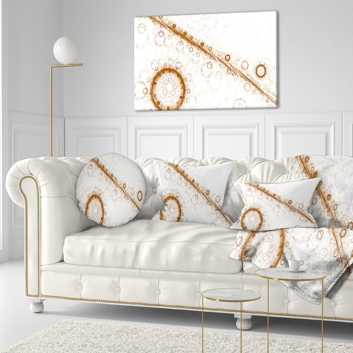 Design Art Abstract Live Cell Protein under Microscope Lumbar Pillow ...